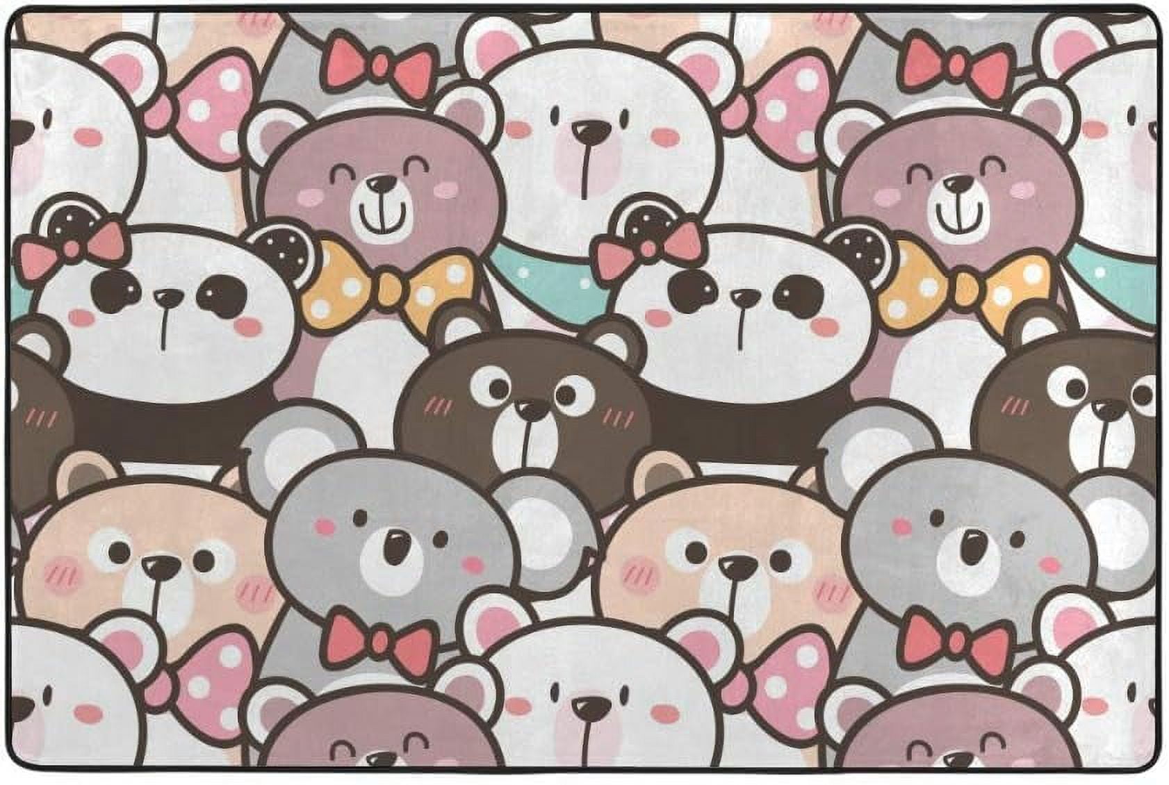 Soft Rug Comfortable Indoor Carpet, Seamless Cartoon Animals Large Area ...
