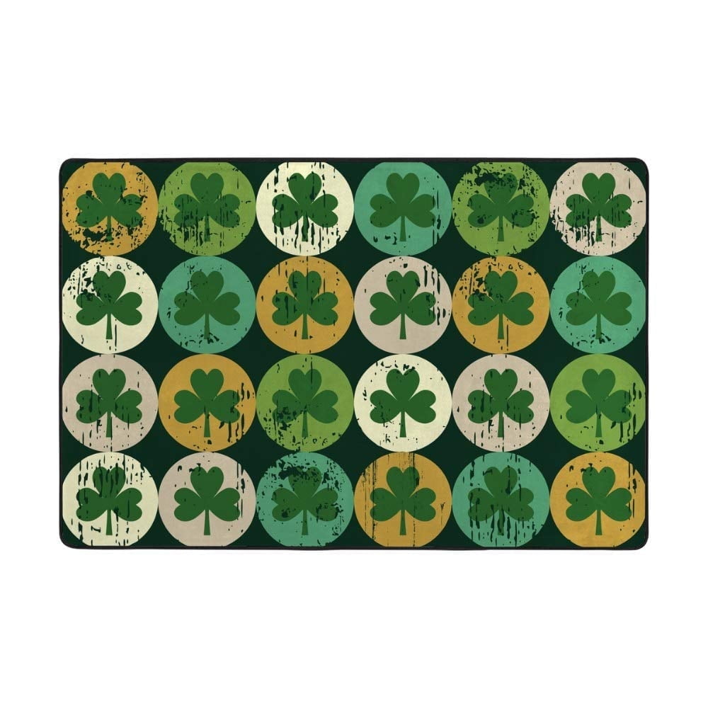 Soft Rug Comfortable Indoor Carpet, Seamless Clover Background Large ...