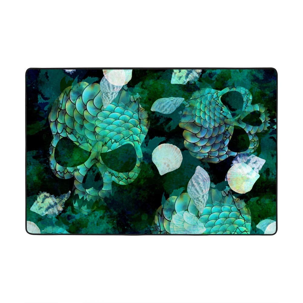 Soft Rug Comfortable Indoor Carpet, Watercolor Skull Large Area Rugs ...