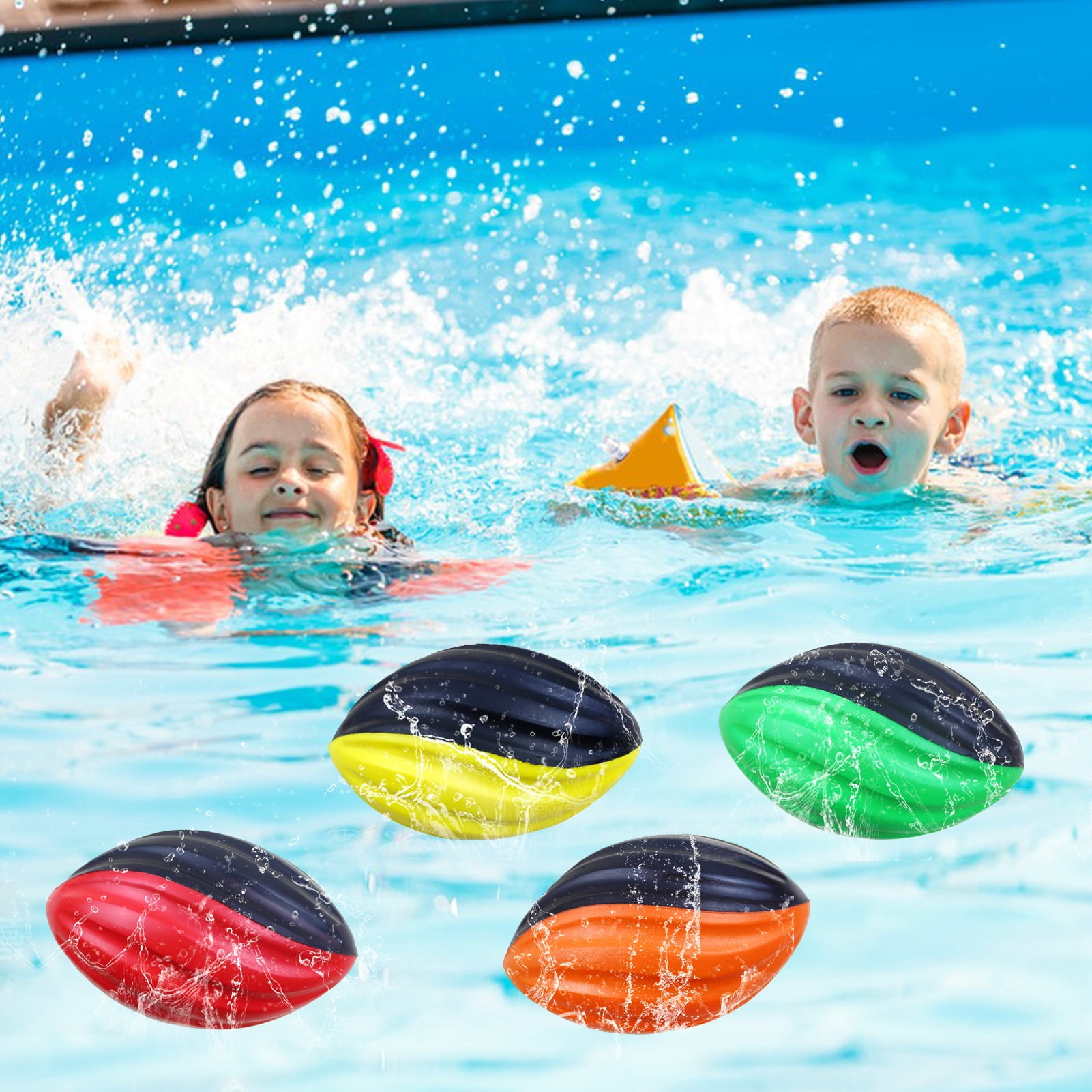 Soft Rugby Ball Kids Foam Spiral Football Toy Easy Grip Decompression ...