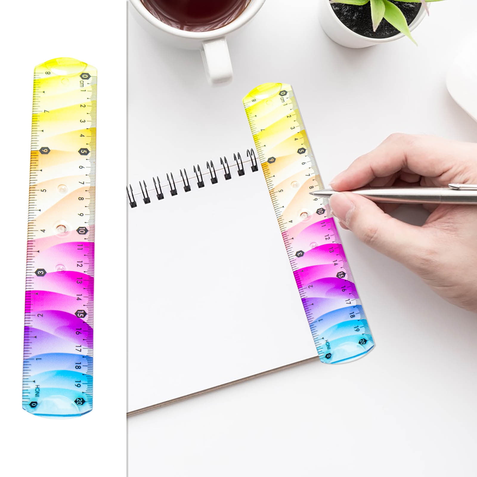 Soft Ruler, Flexible Plastic Ruler for Learner, Bendable Drawing Tool ...