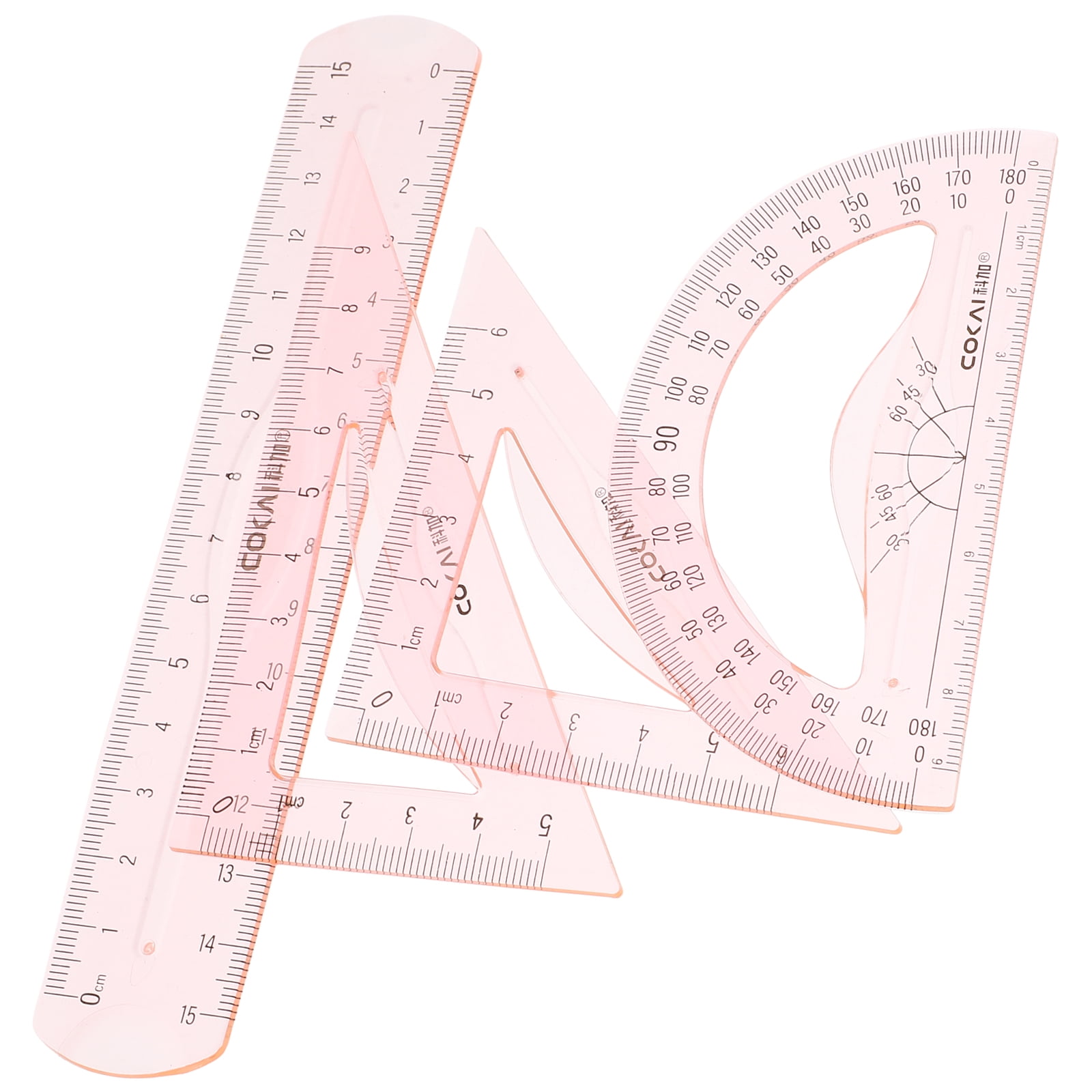 Soft Ruler Student Stationery Measuring Rulers Protractor for Geometry ...