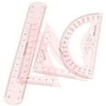 Soft Ruler Student Stationery Measuring Rulers Protractor for Geometry ...