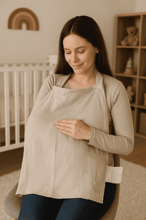 Cutesy Cozy Co White Nursing Cover - Walmart.com