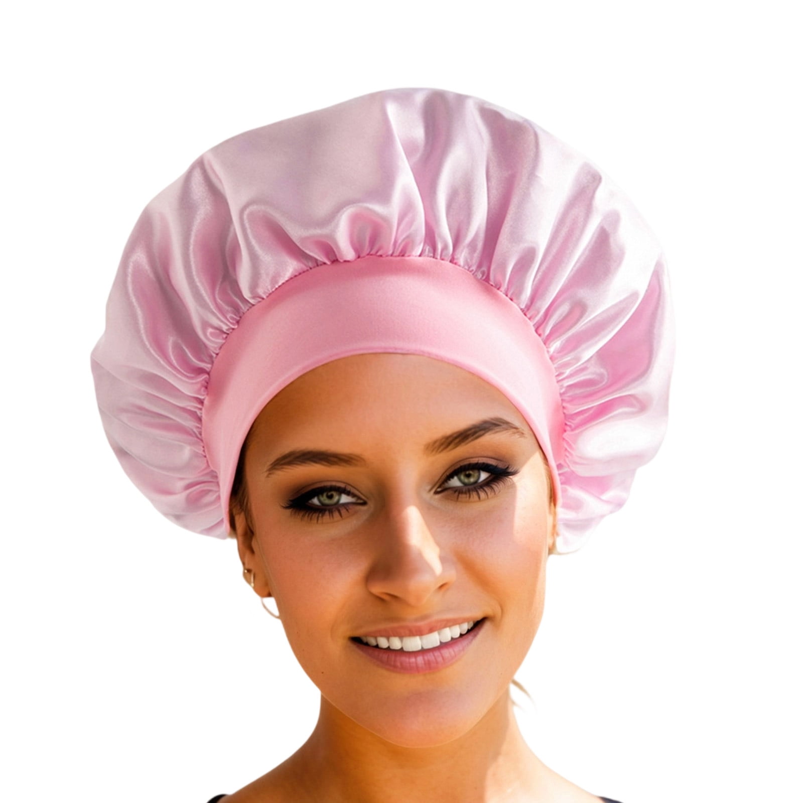 Soft Satins Bonnet for Women Ajustable Elasticity Bands Silk Bonnet for ...