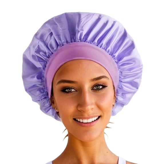 Soft Satins Bonnet for Women Ajustable Elasticity Bands Silk Bonnet for ...