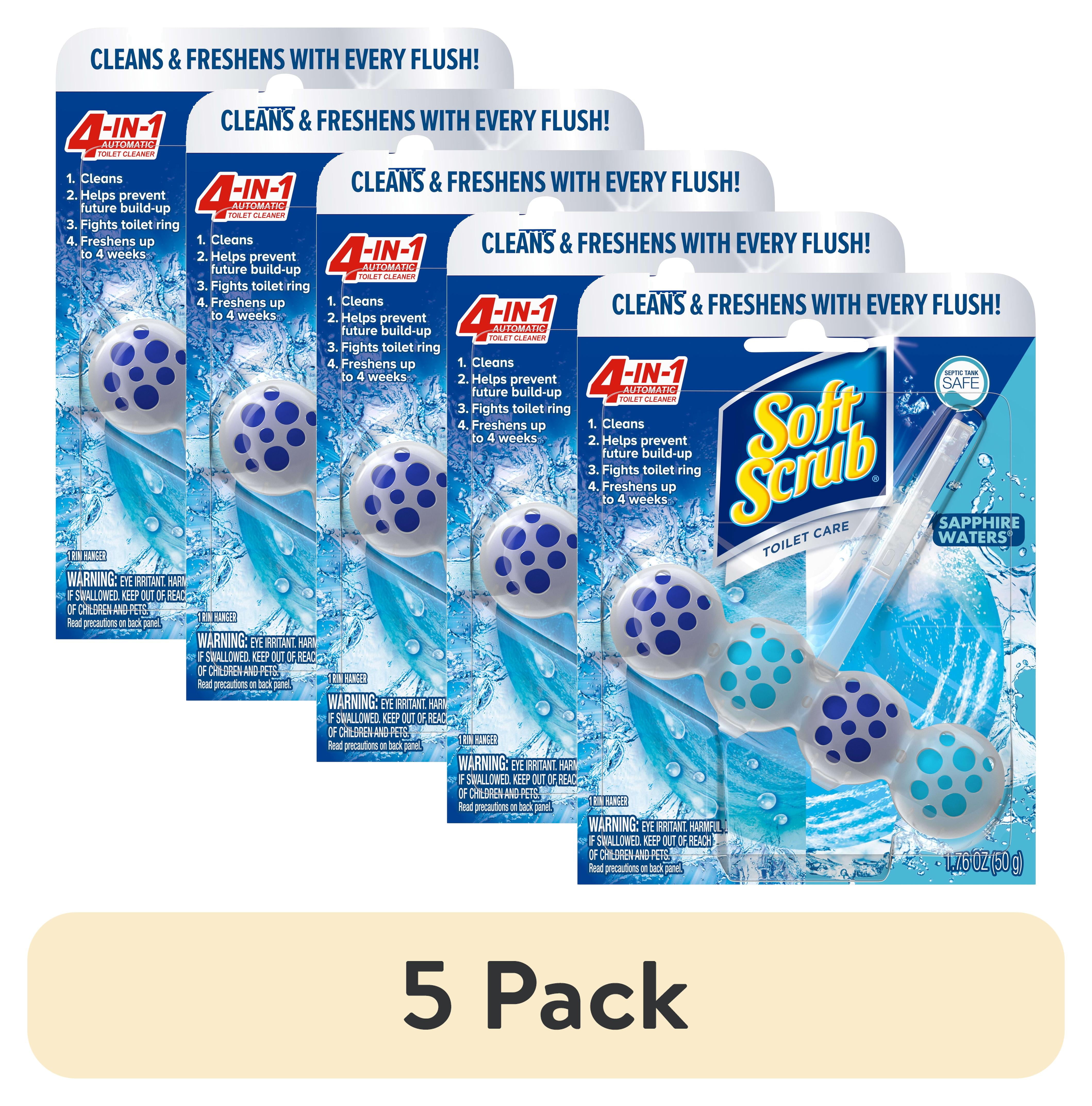 (5 pack) Soft Scrub 4-in-1 Rim Hanger Automatic Toilet Bowl Cleaner ...