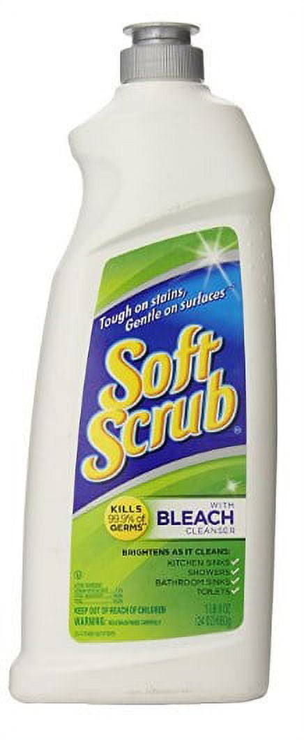 Soft Scrub Cleanser with Bleach - Streak-Free, Hard Surface Cleaner - 2 ...