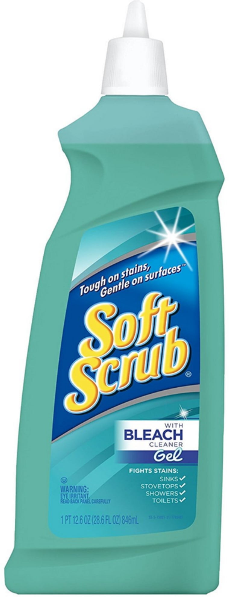 Soft Scrub Liquid Bathroom Cleaner Gel with Bleach, 28.6 oz (Pack of 6 ...