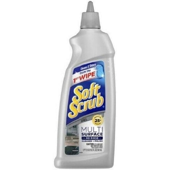 Soft Scrub Gel Multi Surface Cleaner and Polish - No Rinse, Gel Formula ...