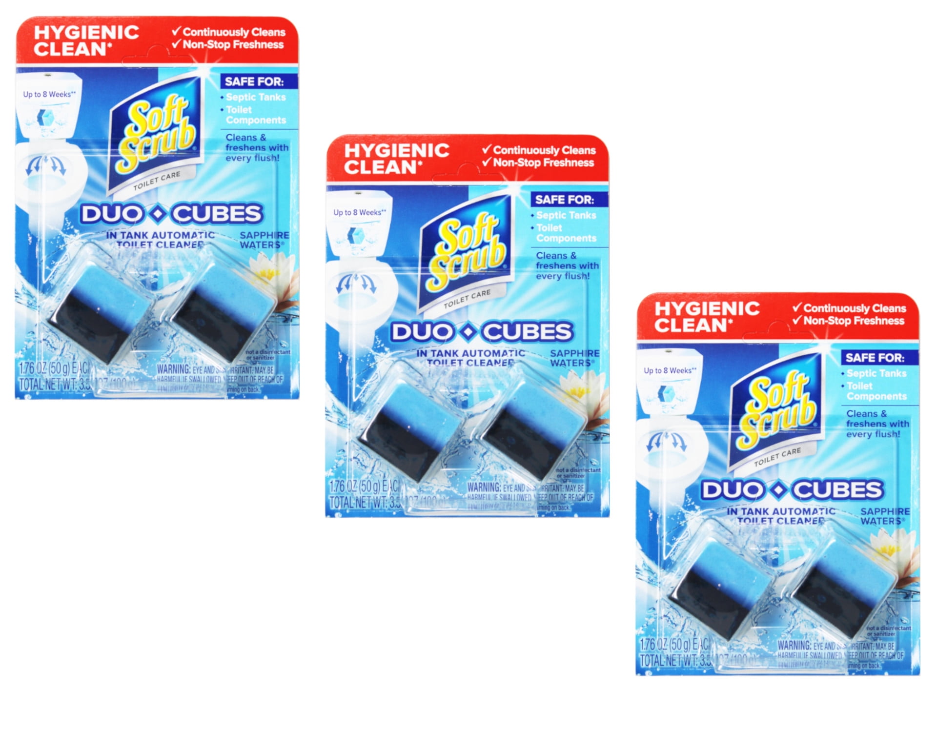 Soft Scrub In-Tank Toilet Cleaner Duo-Cubes, Sapphire Waters, 2 Count ...