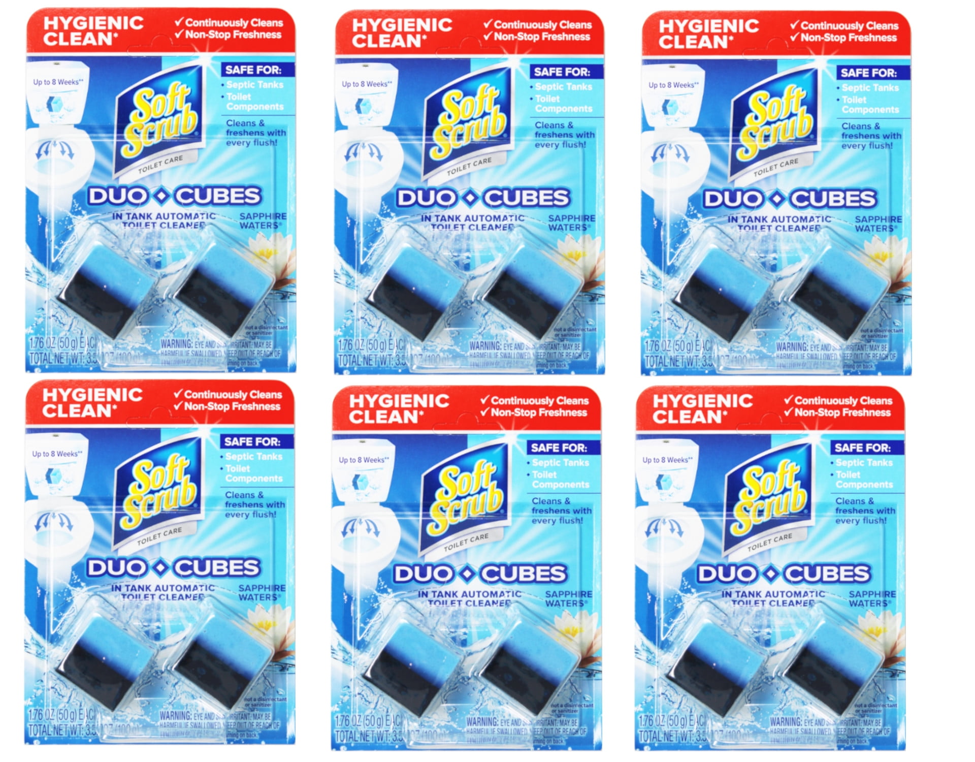 Soft Scrub In-Tank Toilet Cleaner Duo-Cubes, Sapphire Waters, 2 Count ...