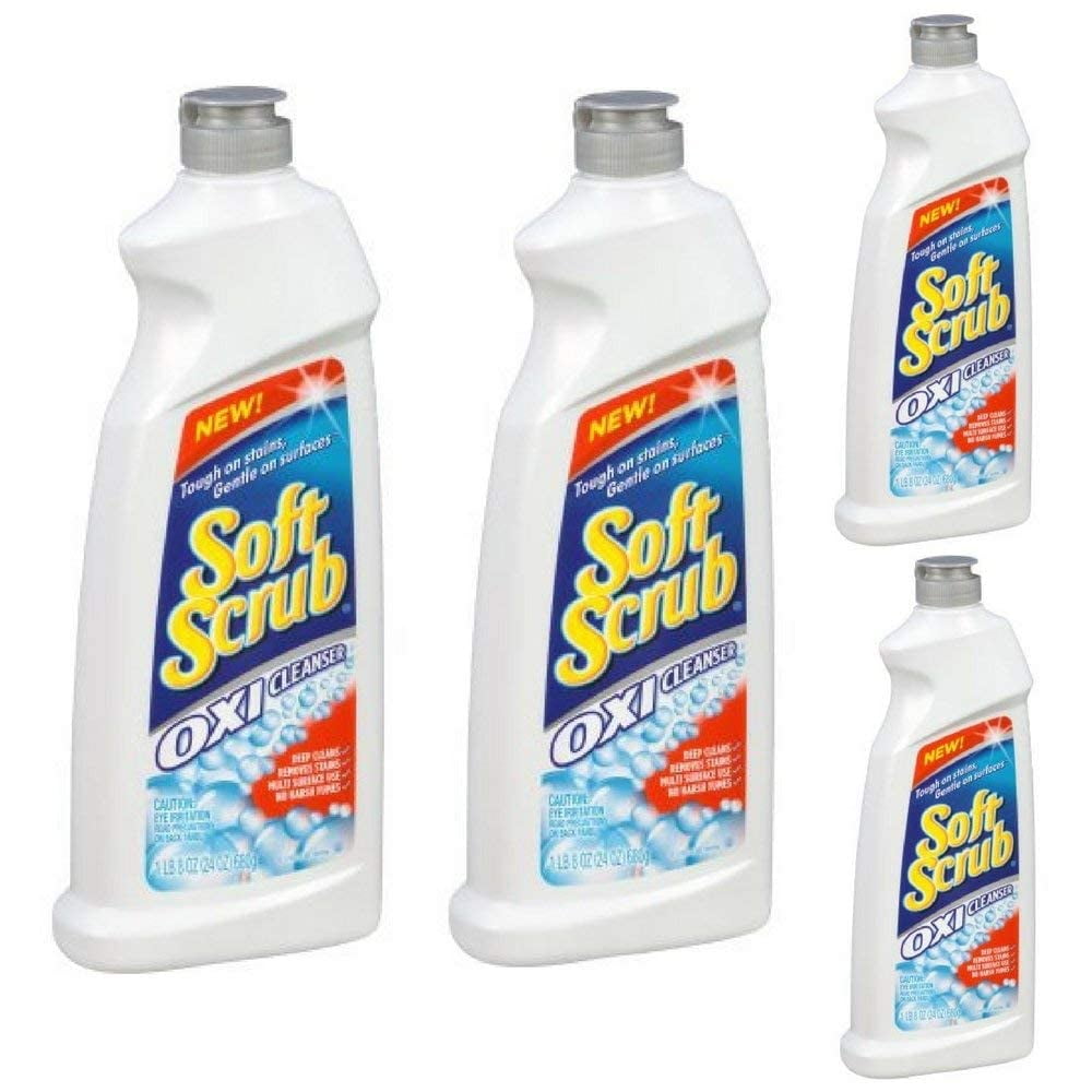 Soft Scrub Oxi Cleanser, 24 Ounce (4 Pack), Effective Cleaning for ...