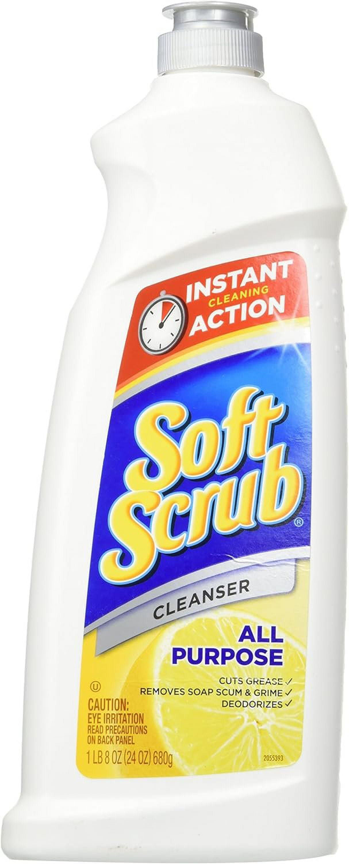 Soft Scrub Total All Purpose Bath & Kitchen Cleanser, Lemon Scent 24 oz ...