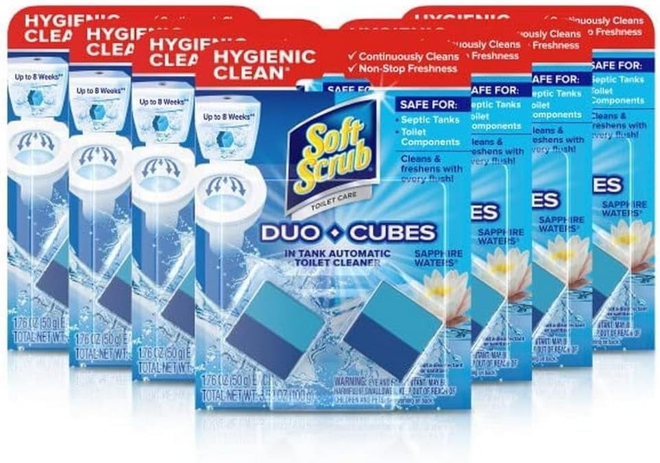 Soft Scrub in-Tank Toilet Cleaner 2ct Duo-Cubes, Sapphire Waters (Pack ...