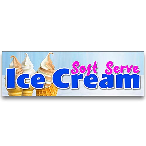 Soft Serve Ice Cream Vinyl Banner (Size Options) Medium - 30x96 ...