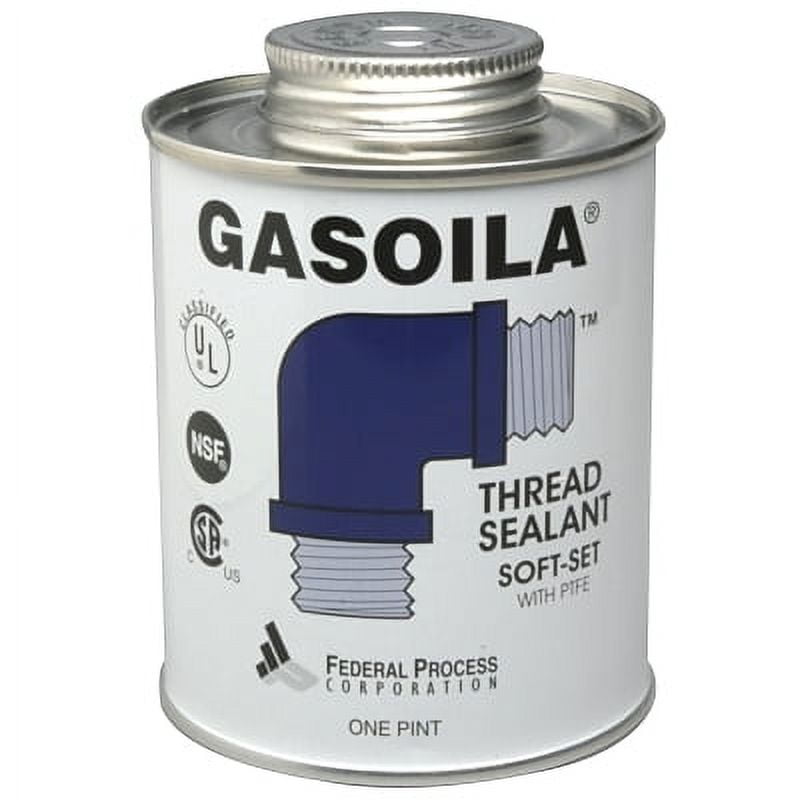 Soft-Set Thread Sealant, 1/2 Pint Brush Top Can, Blue/Green | Bundle of ...