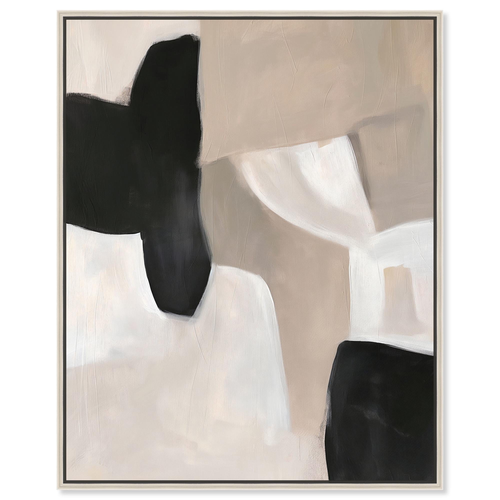 Soft Shadowplay II Canvas Modern Boho by Art Remedy, Silver Frame, 30 ...