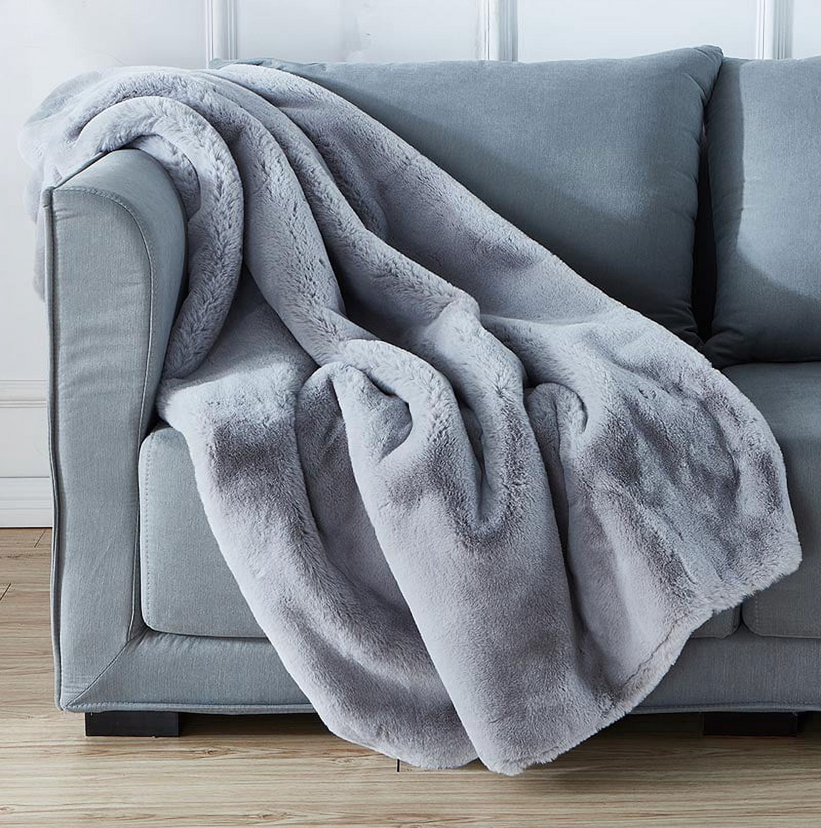 Soft Shaggy Faux Fur Blanket Throw Blanket 50" x 60", Women Girls ...