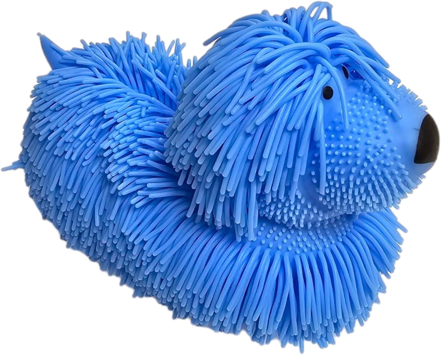 Soft Shaggy Puffer Dog Toy (1 Blue) (8" x 5") Filled with air for a Fun ...