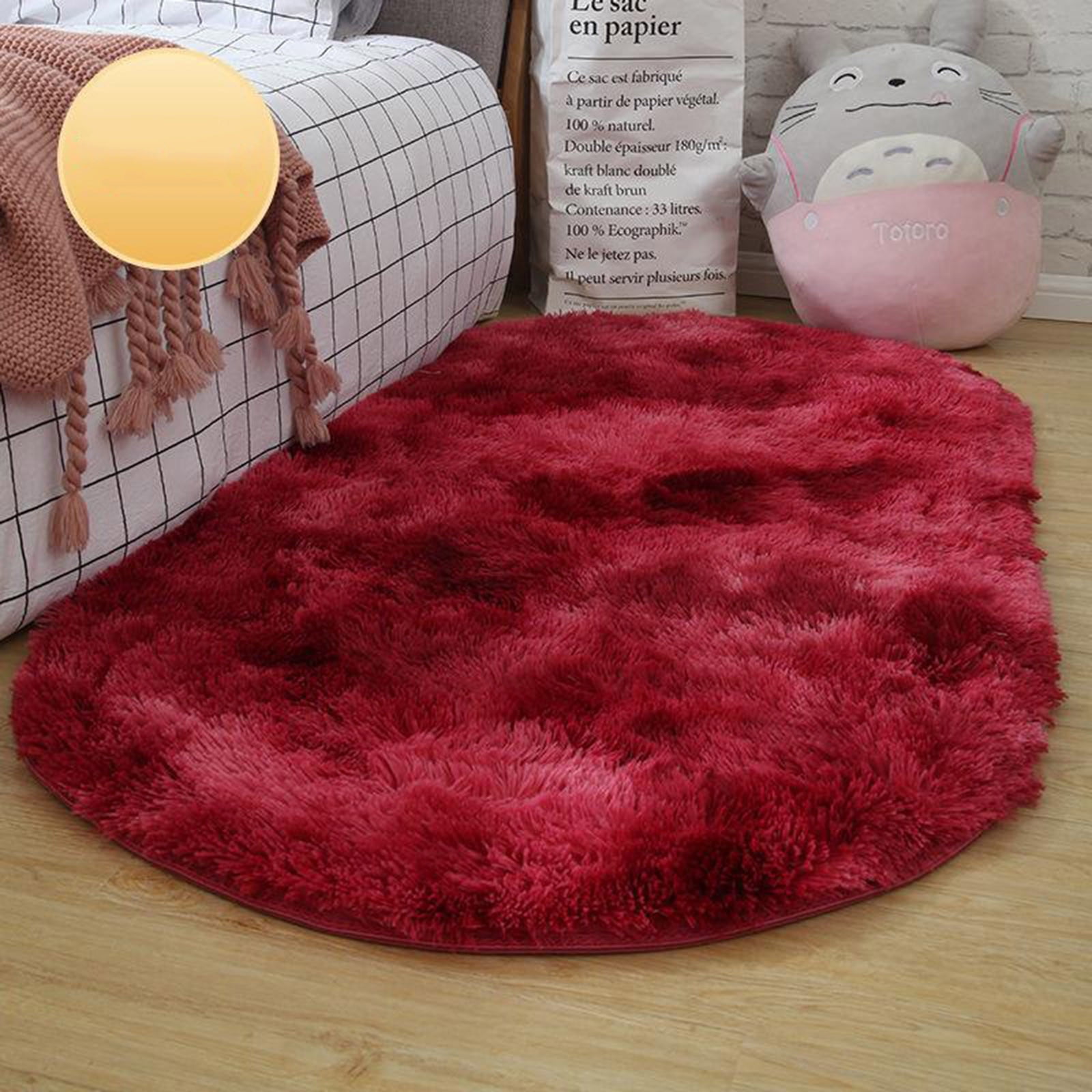 Soft Shaggy Rug Clearance for Kids Bedroom, Oval 6.3x2.4Ft Plush Fluffy ...