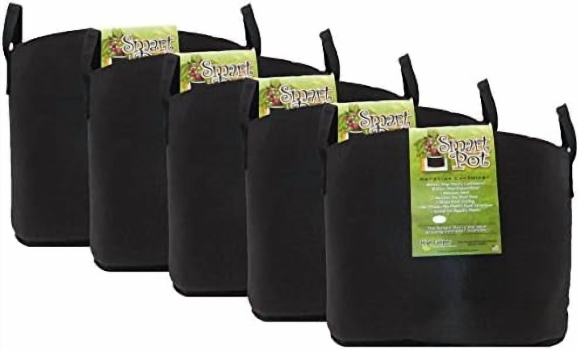 Soft-Sided Fabric Garden Plant Container Aeration Planter Pots, 20 ...