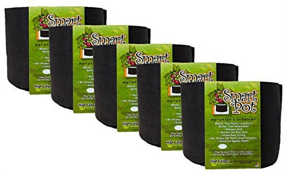 Soft-Sided Fabric Garden Plant Container Aeration Planter Pots, 5 ...
