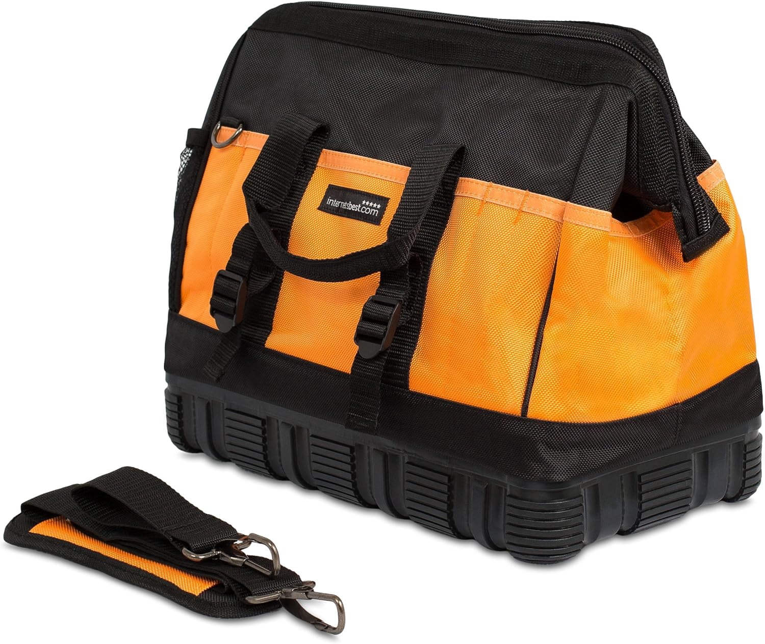 Soft Sided Tool Bag - 16 Inch - 18 Pockets - Wide Mouth Ultra-Rigid ...