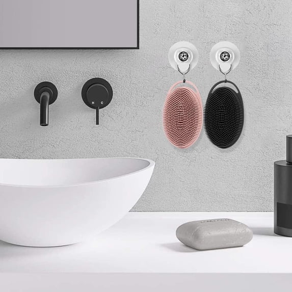 Soft Silicone Body Scrubber 2 PCS, Silicone Loofah 2 in 1 Bath and ...