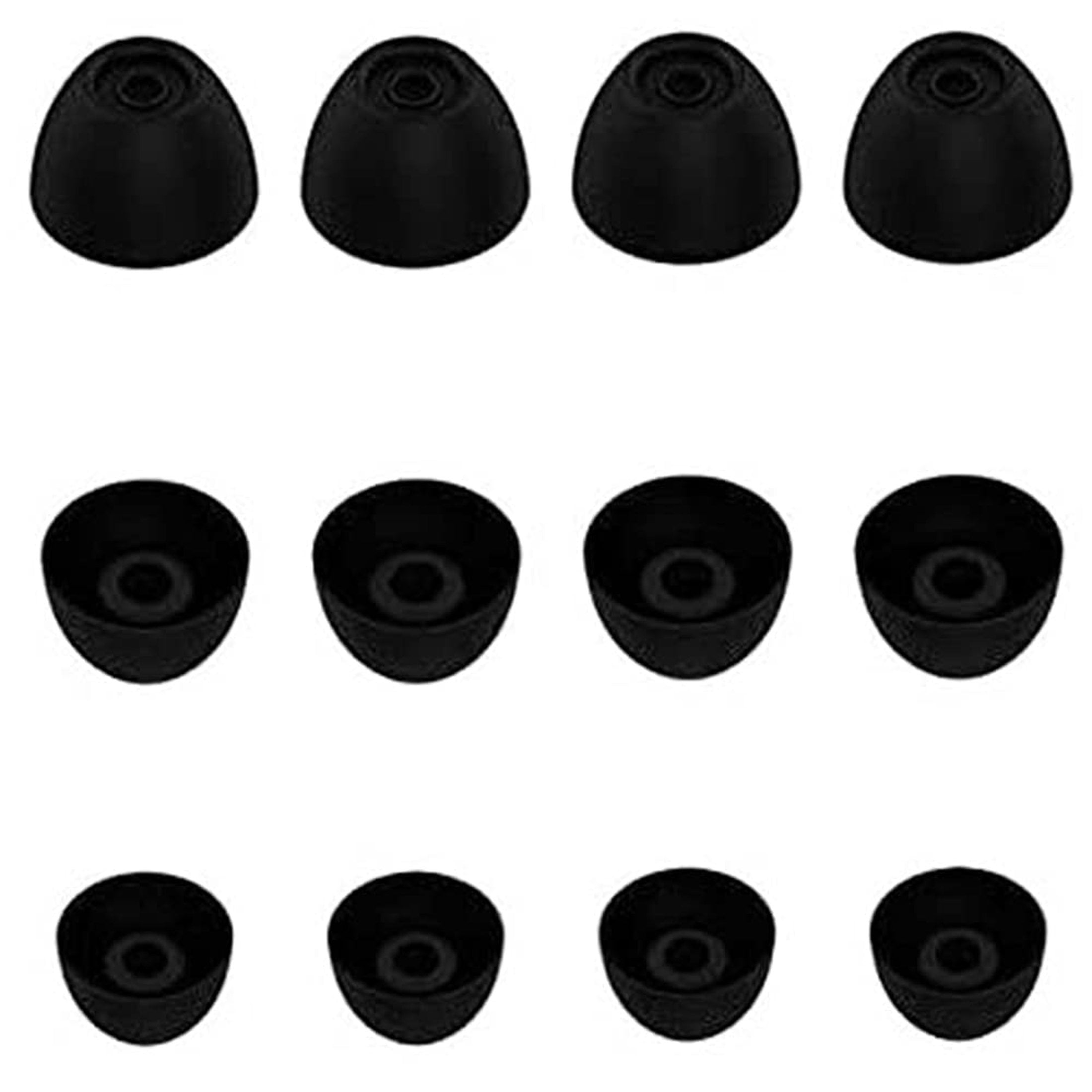 Soft Silicone Ear Tips for Buds 2 - 6 Pairs in S/M/L Sizes, Black ...