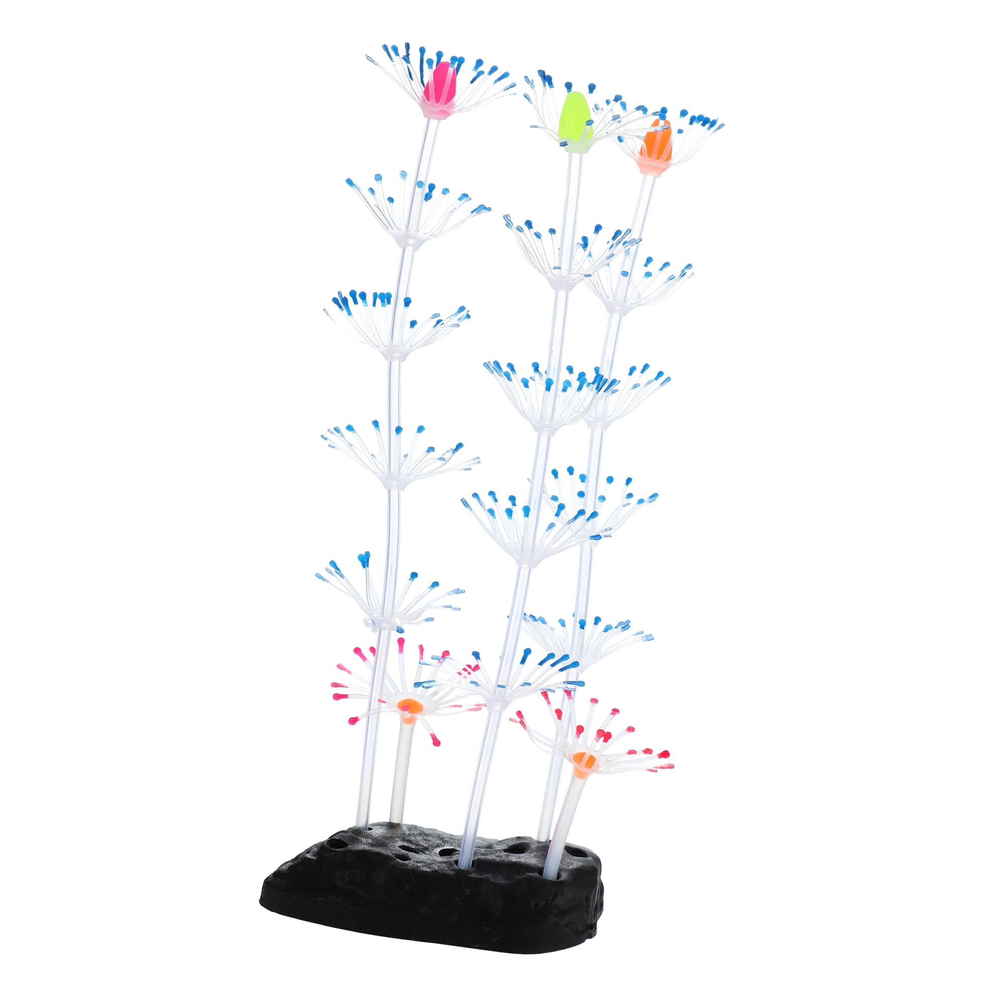 Soft Silicone Glowing Aquarium Simulation Coral 19.5cm Height Aquatic ...