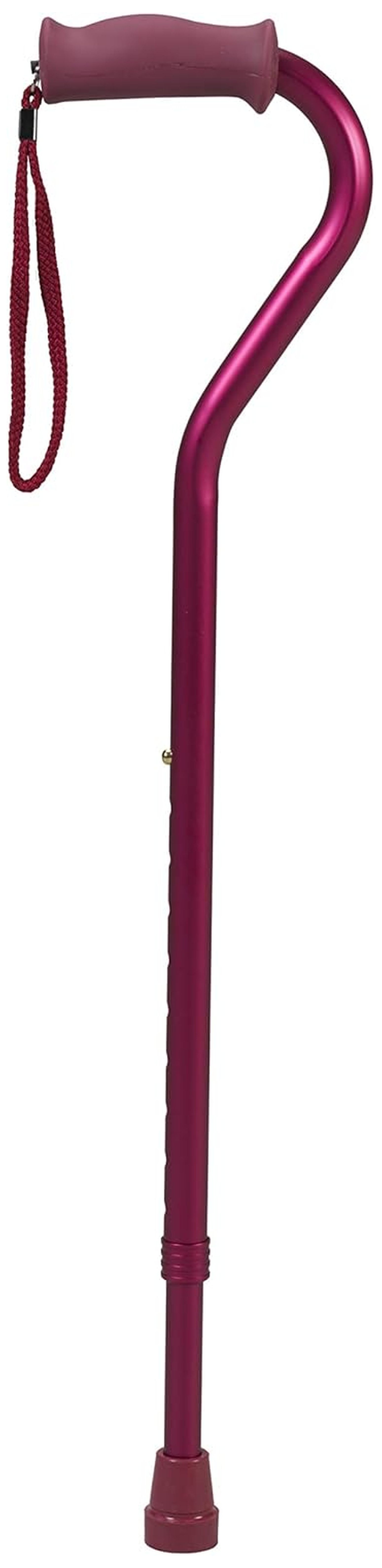 Soft Silicone Handle Offset Adjustable Cane Red - Walmart.com