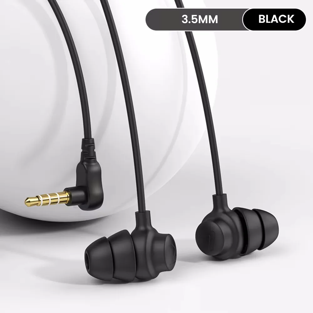 Soft Silicone Headphones In-Ear Type C/3.5mm Jack Wired Earphones Sleep ...