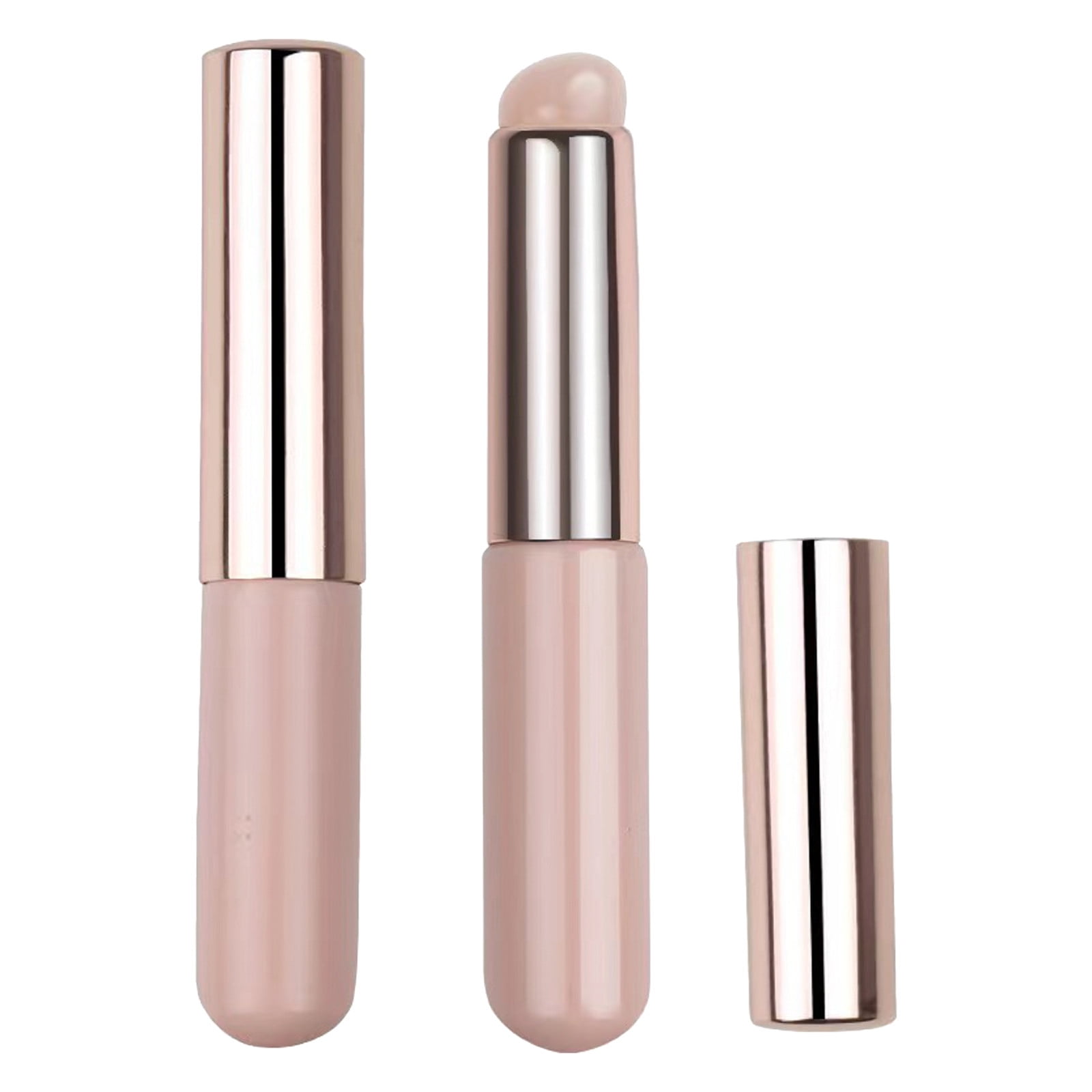 Soft Silicone Lip Brush With Cover Round Head Lipstick Applicator Lip ...