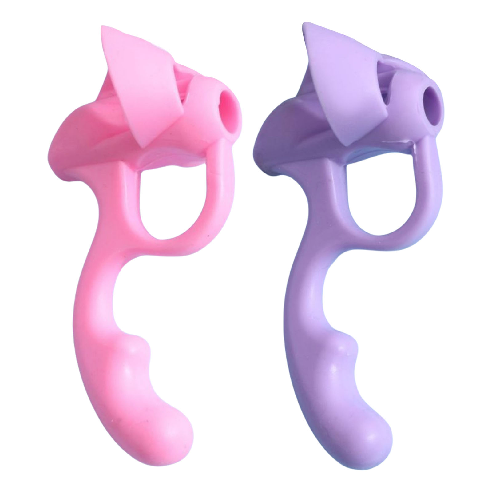 Soft Silicone Pen Grip Writing Aid Gripper Ergonomic Five Finger Pens ...