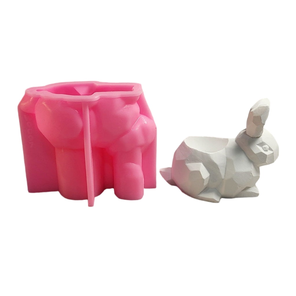 Soft Silicone Rabbit Mould for Candle Making and Art Supplies Projects ...