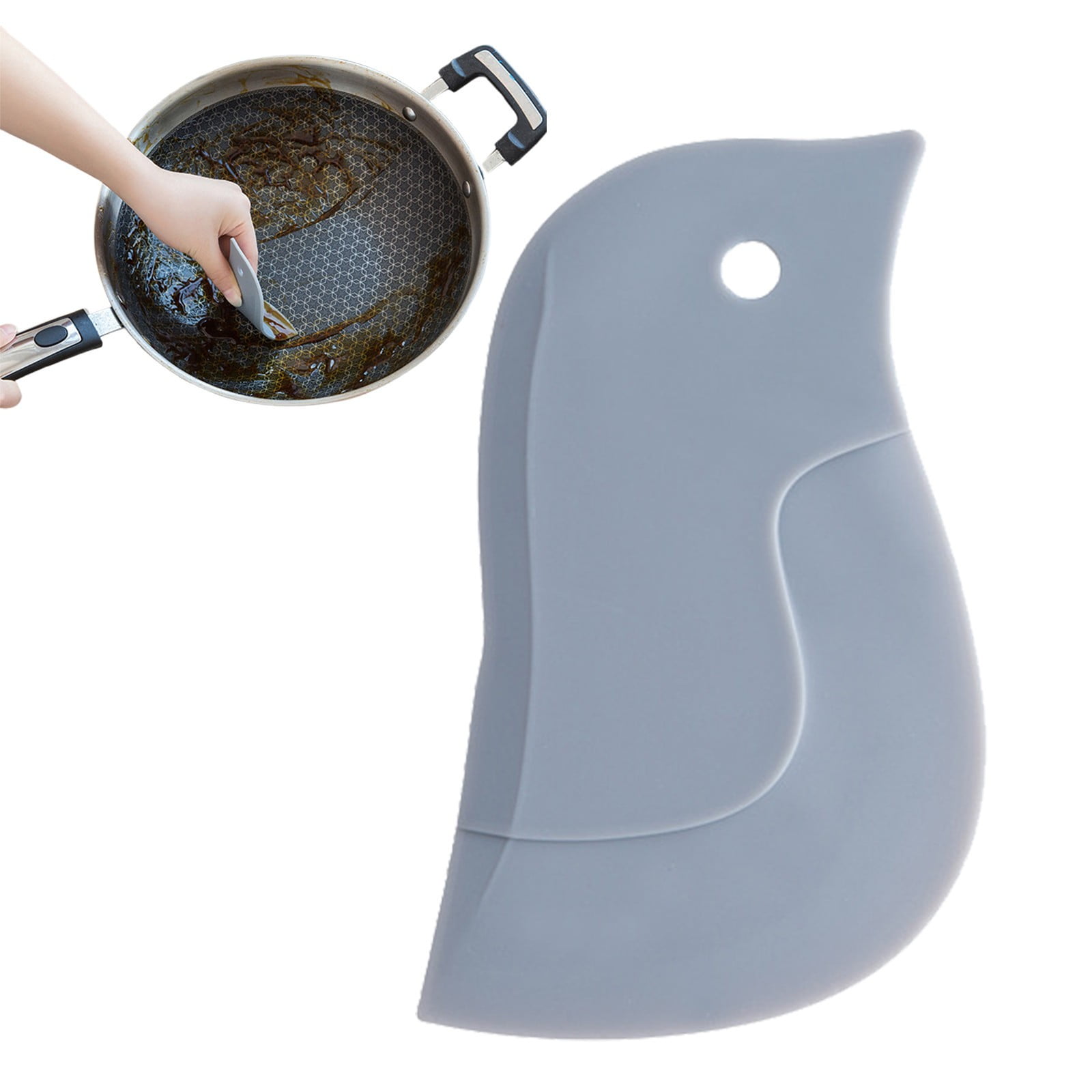 Soft Silicone Scraper, Non-Stick Dough Blender Scraper for Baking ...
