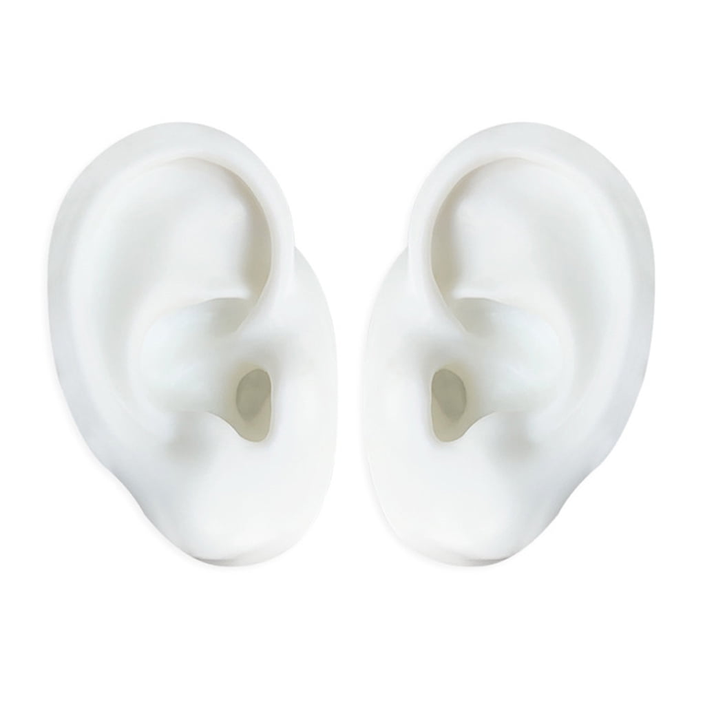 Soft Silicone Simulation Human Ear Model Ear Acupuncture Stud Earphone ...