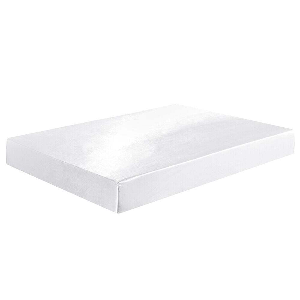 Soft Silk Fitted Sheet Luxury Silky Bottom Sheet with Deep Pocket ...