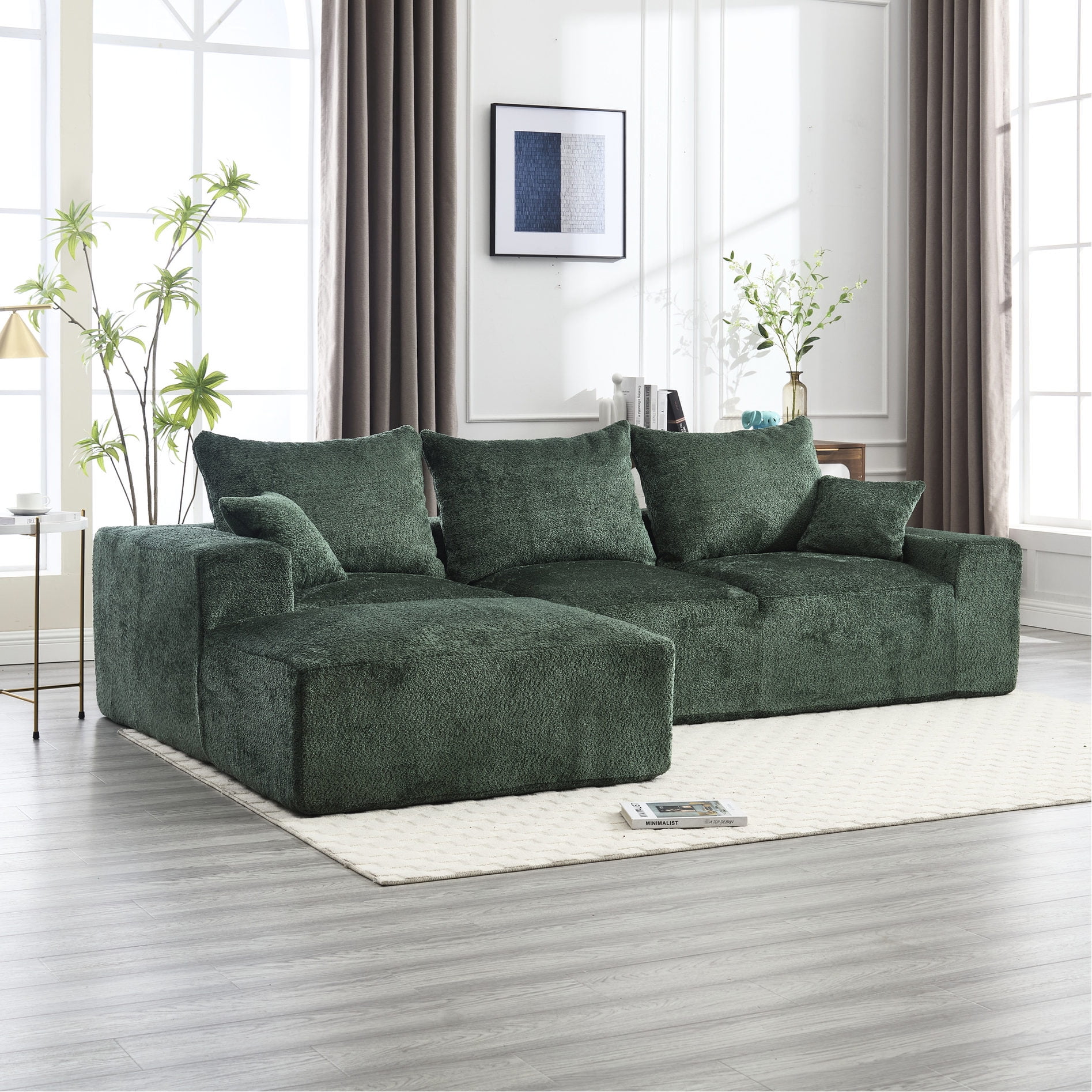 Soft Skin-Friendly Sofa+Free Stretch Seating”-“Reading Naps/Simple ...