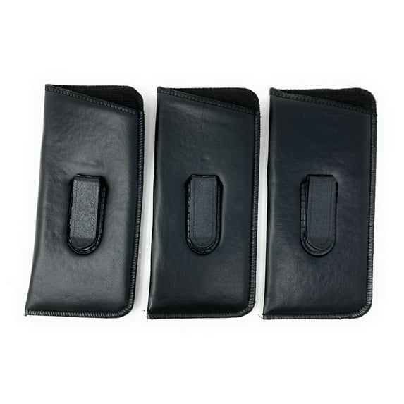 Soft Slip-In Eyeglasses Readers Case Holder Belt Holster Pouch w Clip ...