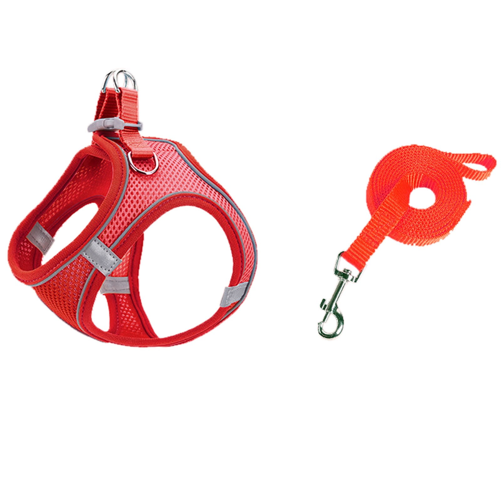 Soft Small Dog Harness And Leash Set Step In Air Mesh Puppy Harness ...