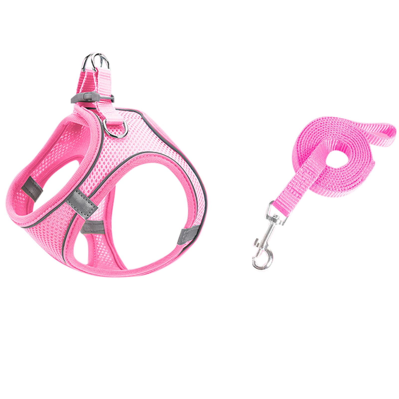 Soft Small Dog Harness And Leash Set Step In Air Mesh Puppy Harness ...