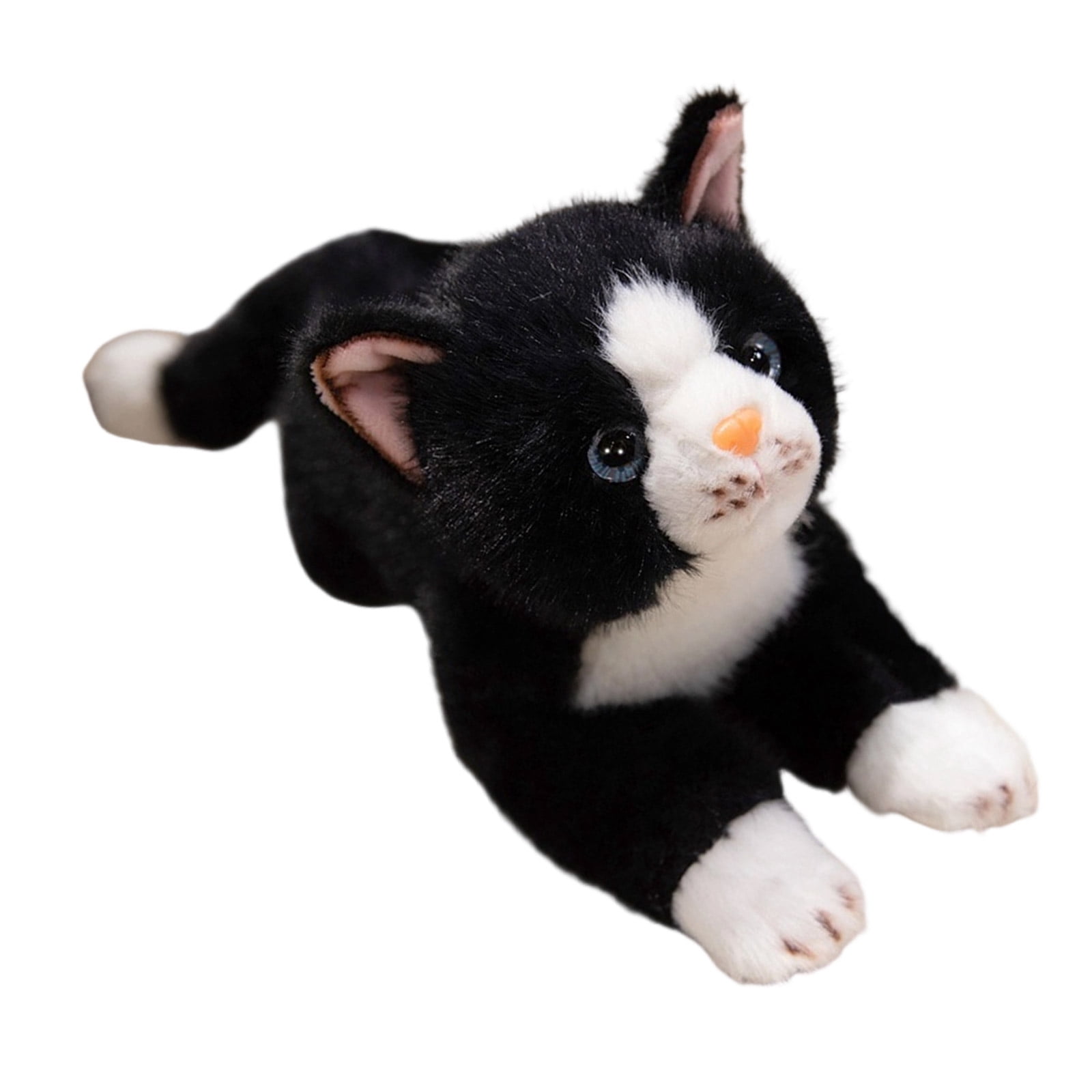 Soft Snuggly Cats Plush Toy Realistic Prone Pose PP Cotton Stuffed Doll ...
