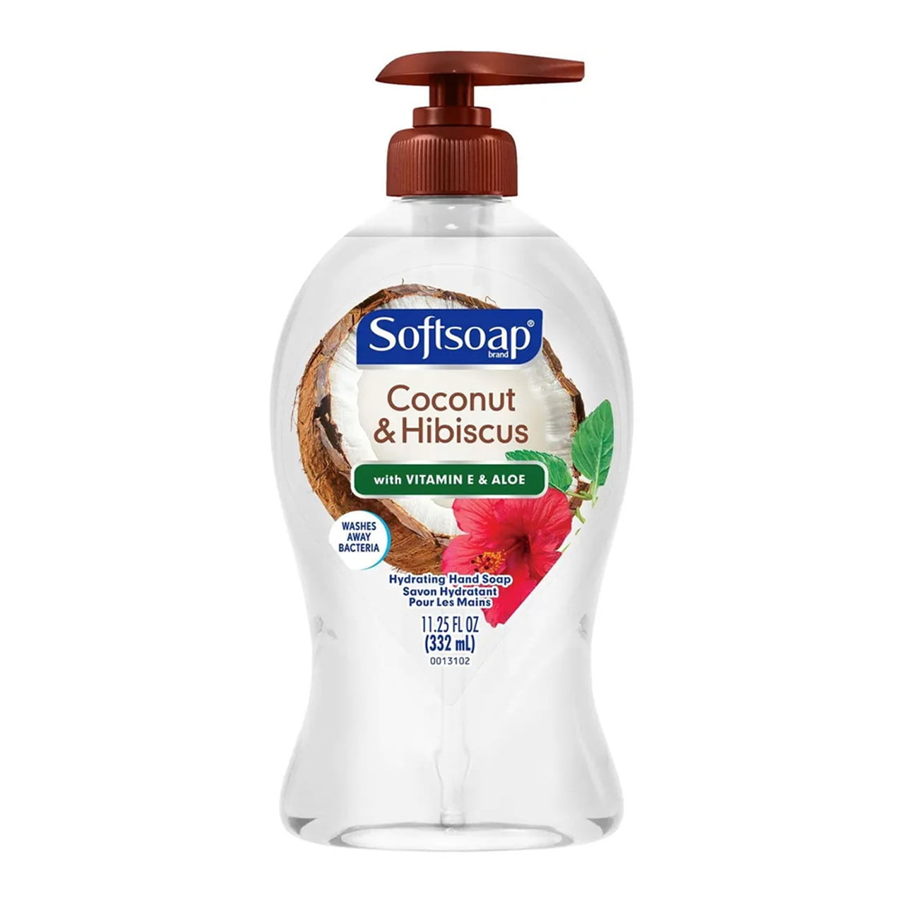 Soft Soap Hydrating Liquid Hand Soap, Coconut and Hibiscus, 11.25 Oz ...