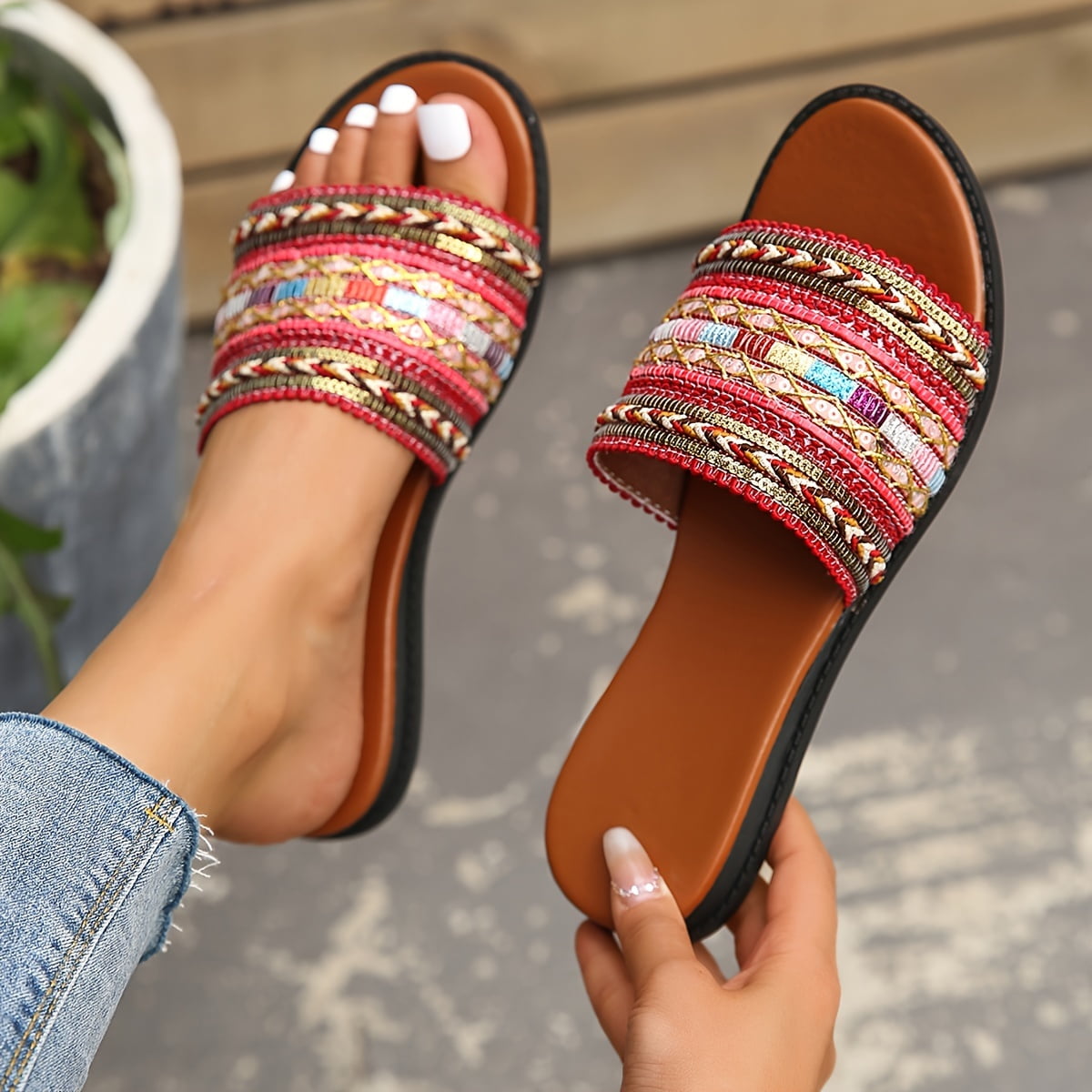 Soft Spring Cloud Sandals For Women Summer Pillow Slippers Adjustable ...