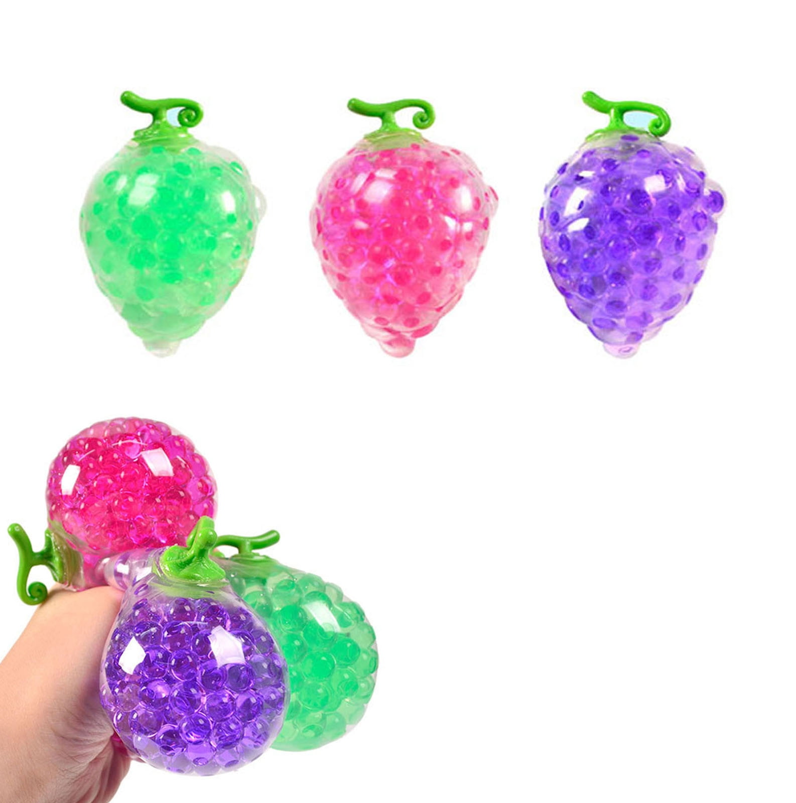 Soft Squeezing Grape Cluster Ball - Fruit Shaped Relaxation Piece for ...