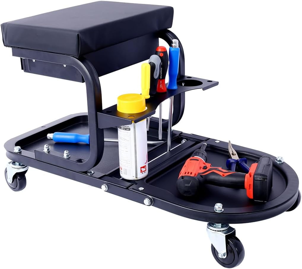 Soft Stool Ultimate Rolling Detailing & Utility Cart, Garage Workshop ...