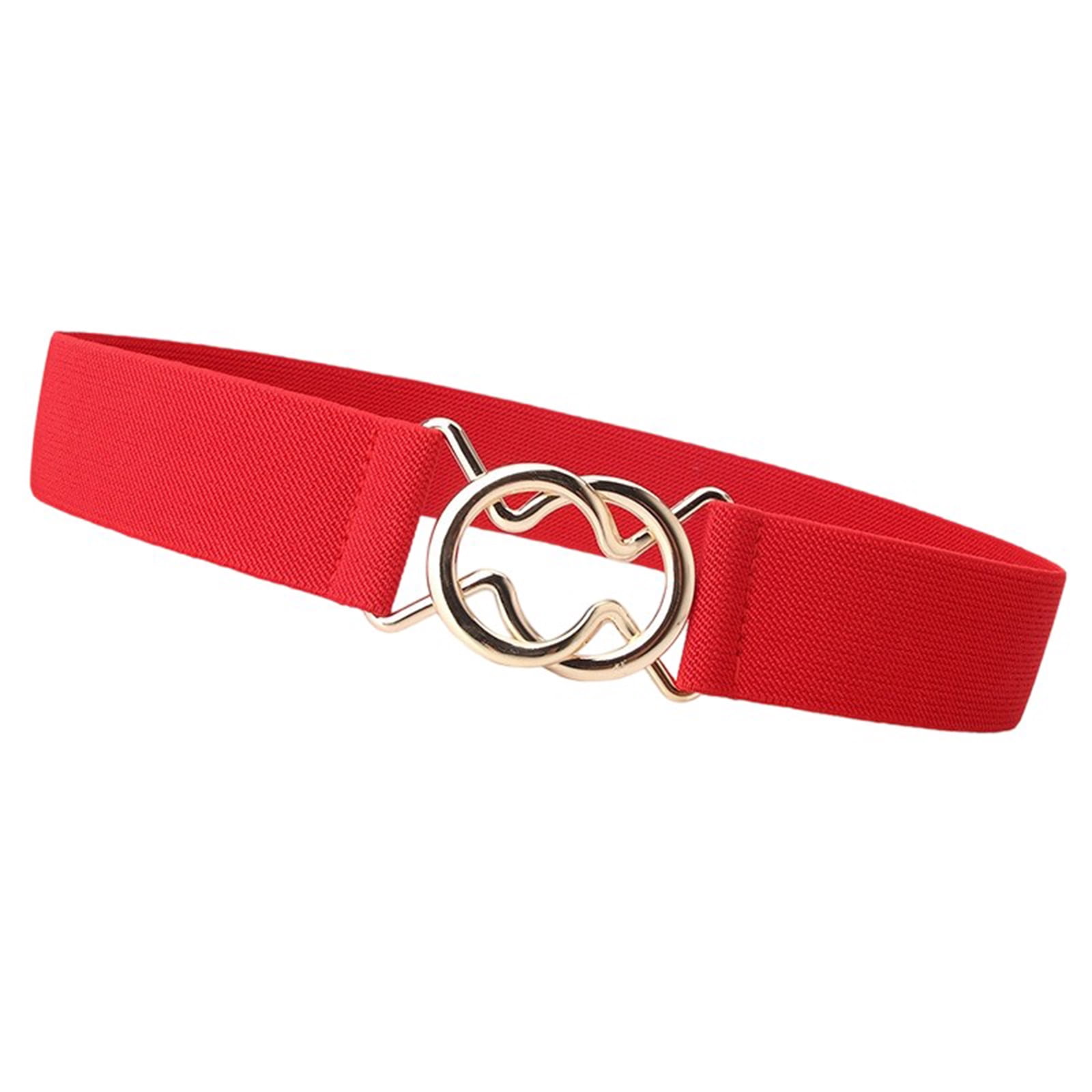 Soft Stretchy Waistband Metal Buckles Closure Fashion Waist Belt ...