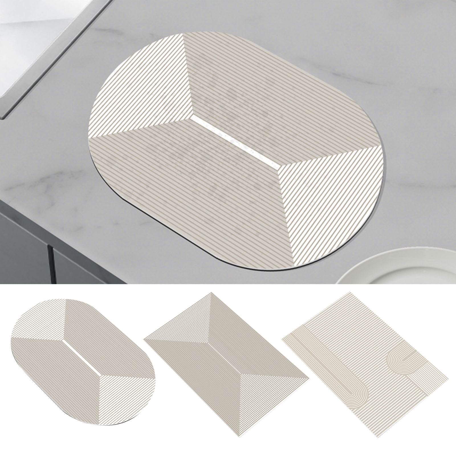 Soft Suction Drain Pad, Kitchen Sink Mat, Non-Slip, Heat Insulating ...